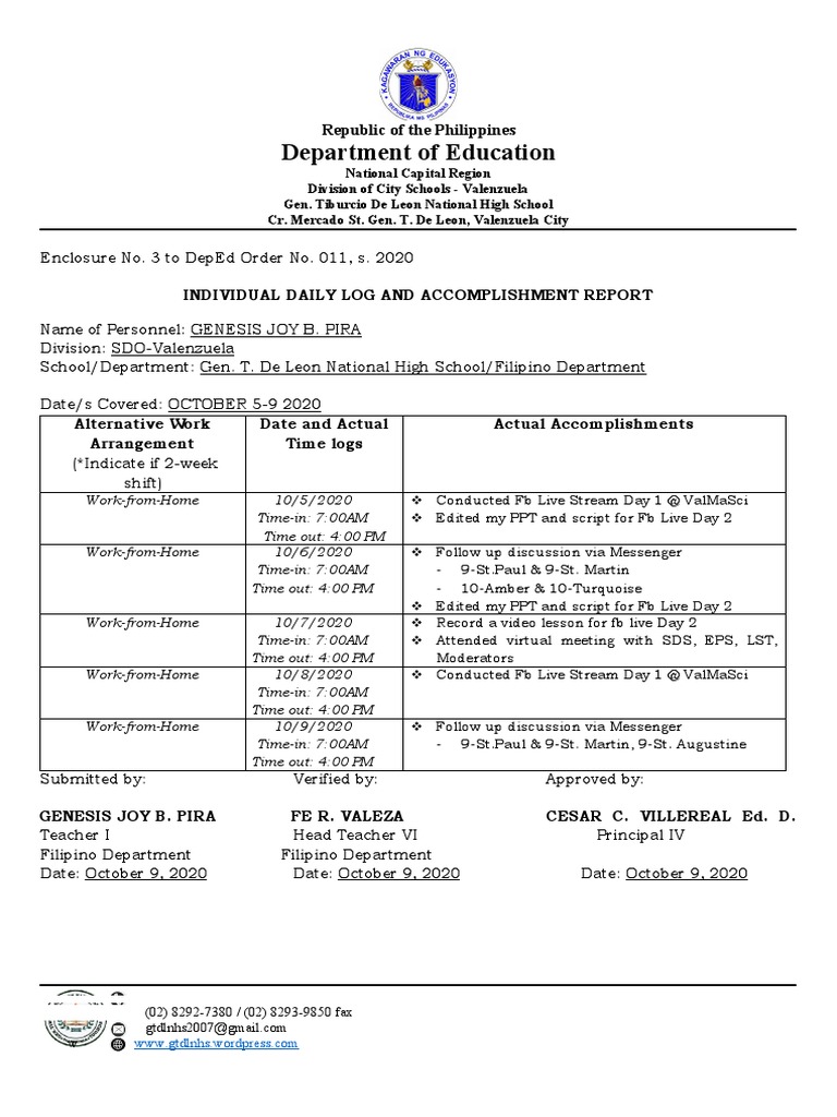 Department of Education: Republic of The Philippines | PDF | Metro ...
