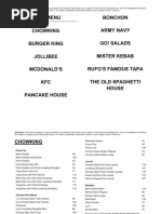 Honchos New Menu Latest | PDF