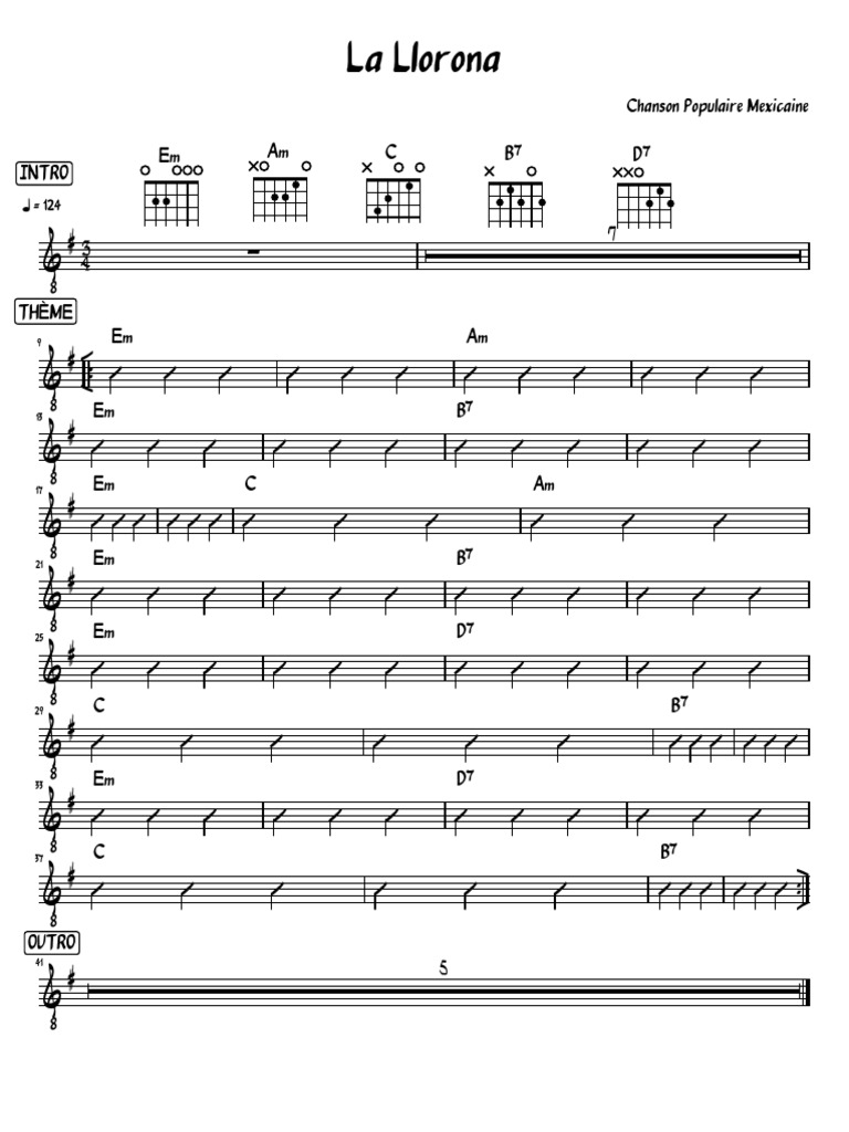 La - Llorona - (Coco) Accords PDF | PDF