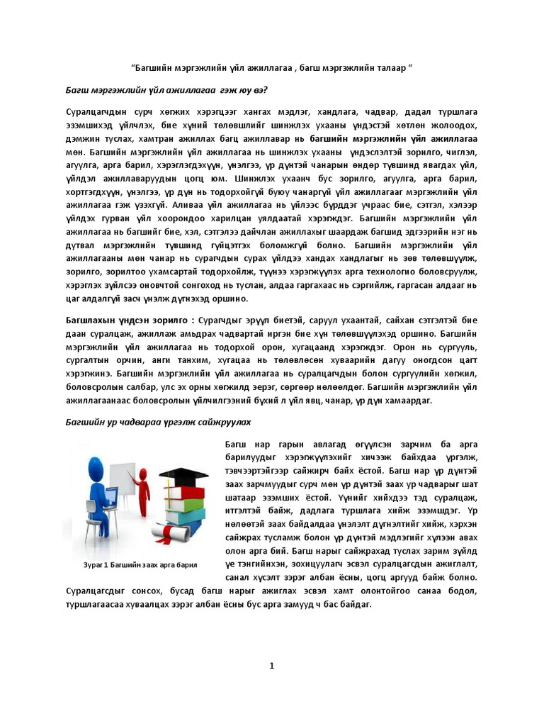 Багшийн мэргэжлийн үйл ажиллагаа М Сарнай Pdf