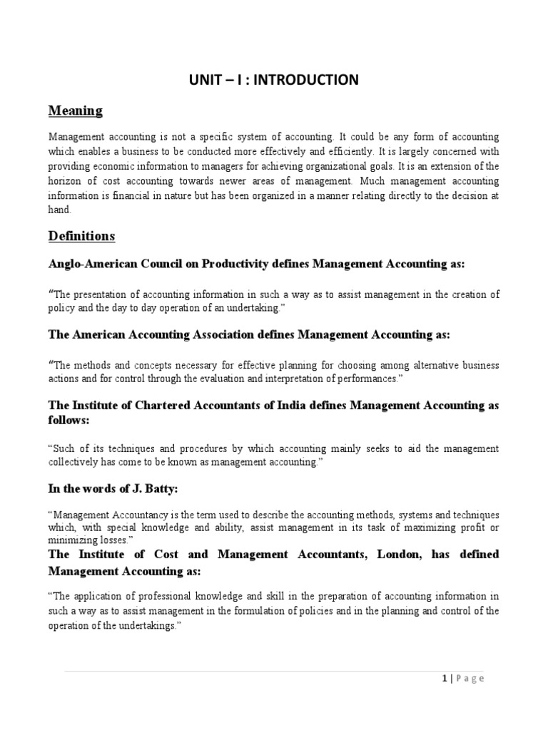 Management Accounting Report | PDF | Management Accounting | Cost ...