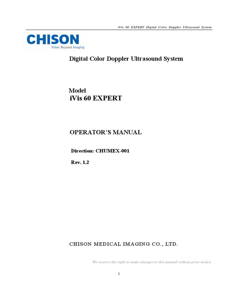 User Manual of CHISON IVis 60 EXPERT PDF | PDF | Medical Ultrasound ...