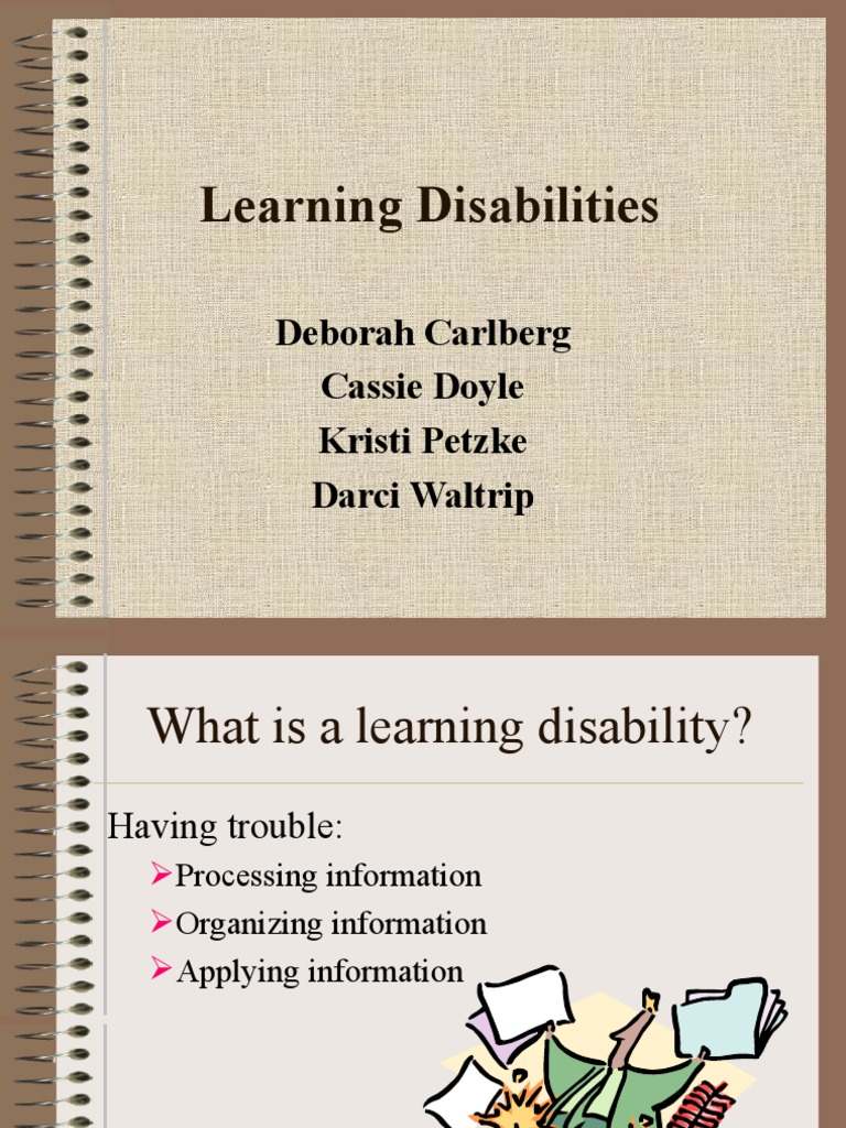 Learning Disabilities PowerPoint | PDF | Learning Disability | Dyslexia