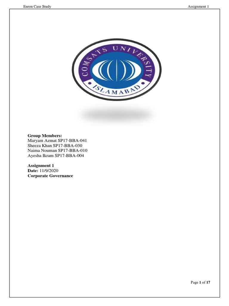 The Rise and Fall of Enron: A Case Study on Corporate Fraud and ...