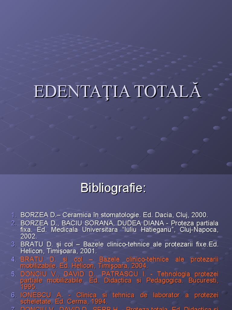 Edentatia Totala | PDF | Prosthodontics | Face