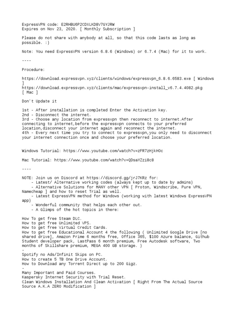 Express VPN Code | PDF