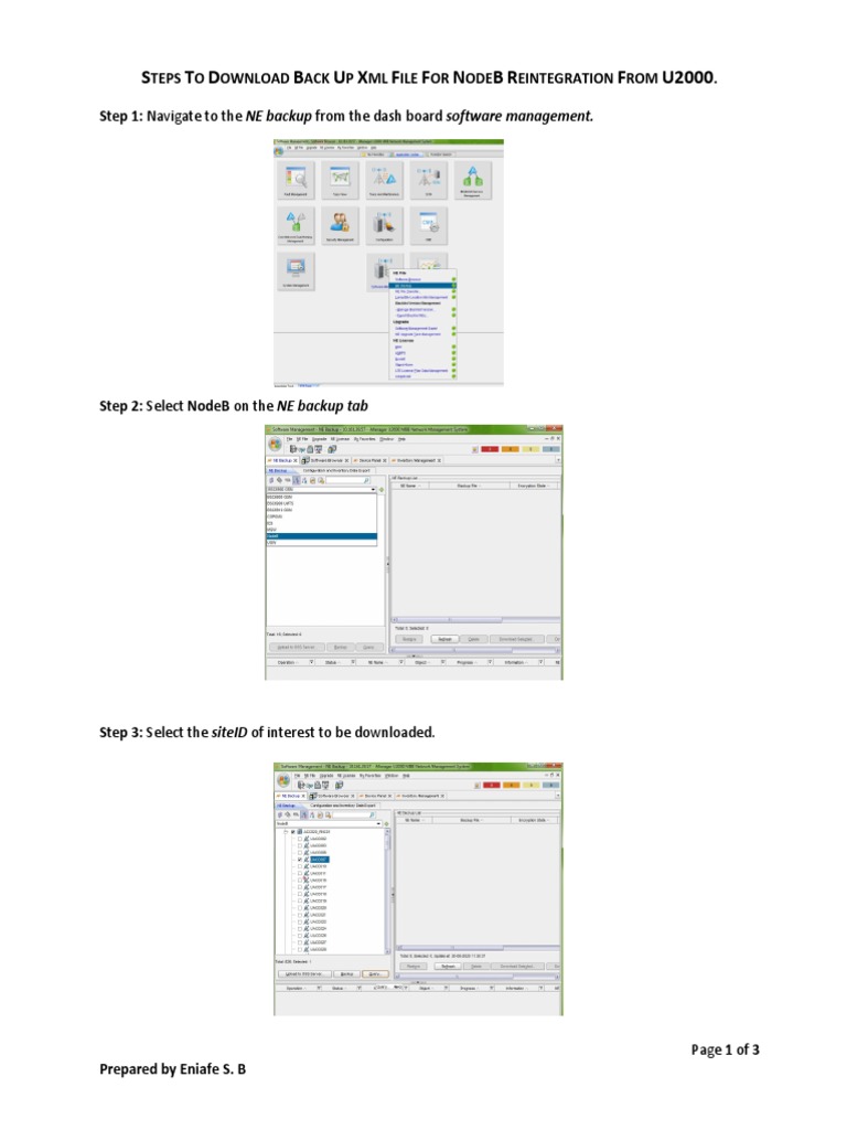 Download NodeB Backup XML from U2000 | PDF | Games & Activities | Computers