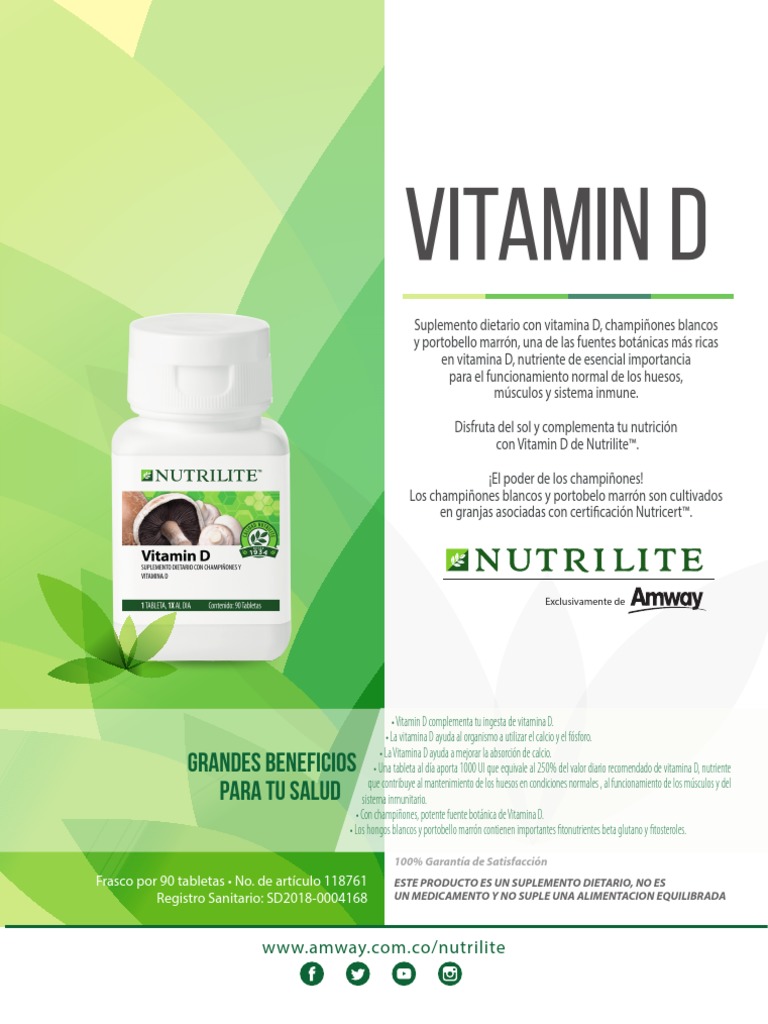 Vitamina D Nutrilite Hoja Producto | PDF | Vitamina D | Vitamina