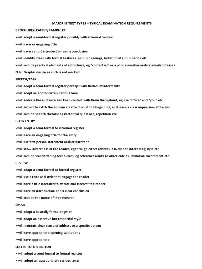 Ib Text Types | PDF | Rhetoric | Semiotics