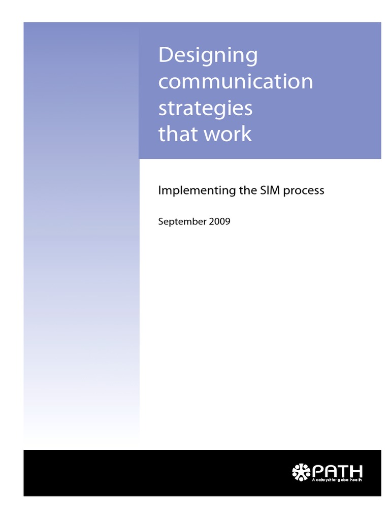 Designing Communication Strategies That Work: Implementing The SIM ...