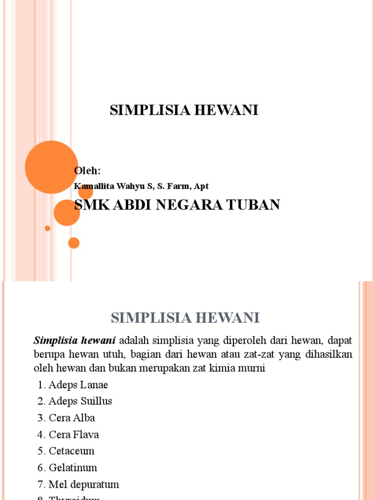 Contoh dan Pengertian Simplisia Hewani | PDF | Memasak, Makanan ...