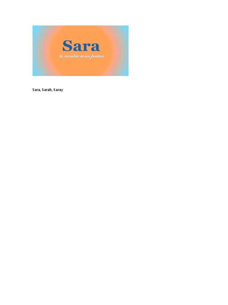 Sara | PDF