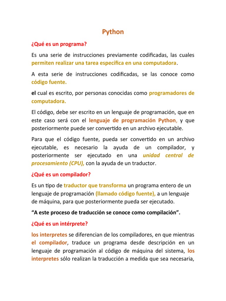 Python | PDF | Compilador | Lenguaje de programación