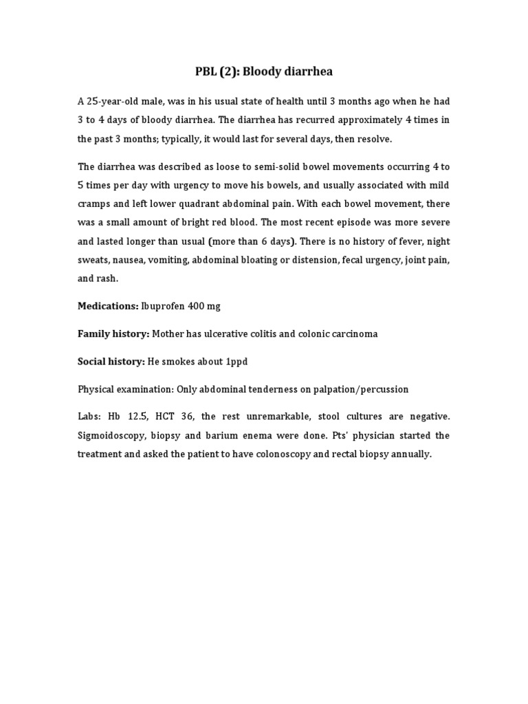 PBL Case 2 Student | PDF