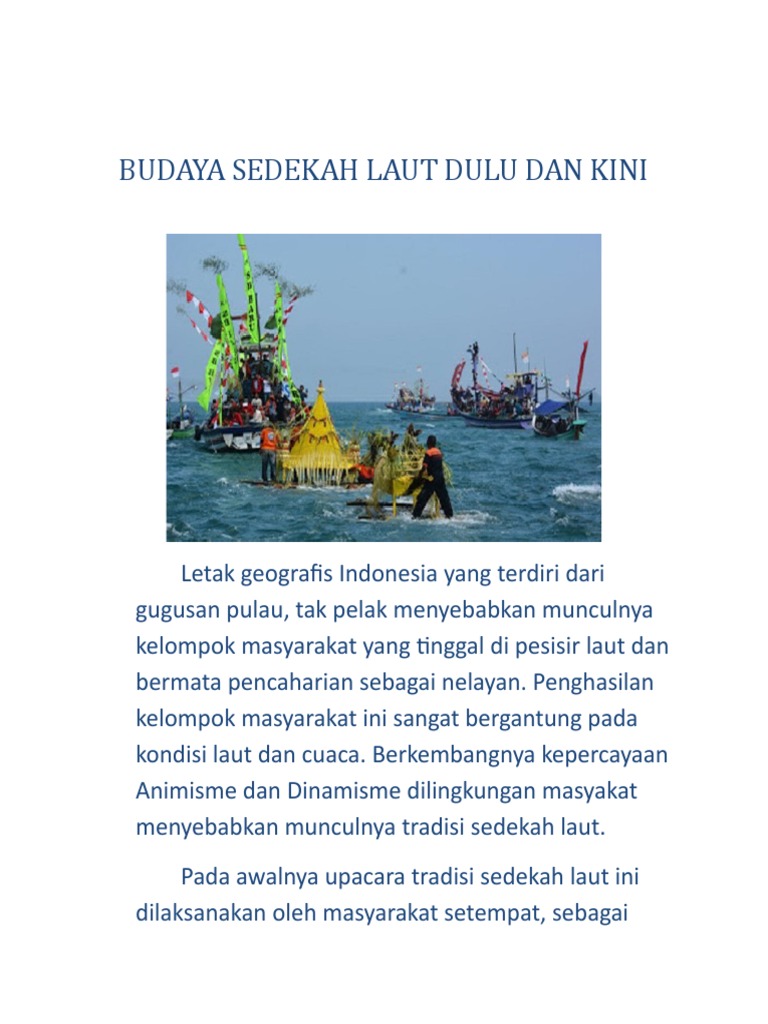 Budaya Sedekah Laut | PDF