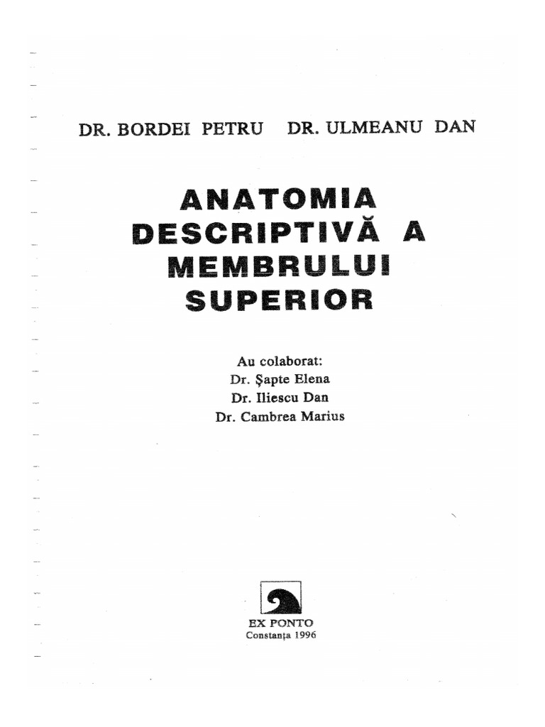 Anatomia Descriptiva A Membrului Superior | PDF