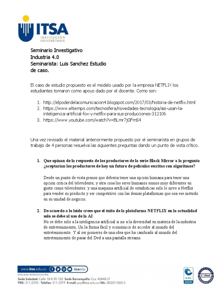 Análisis Crítico de Netflix y AI | PDF | Netflix | Inteligencia artificial