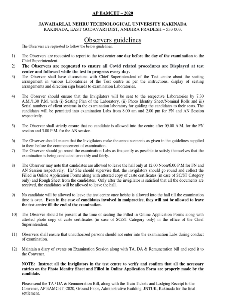 Observers Guidelines | PDF | Business