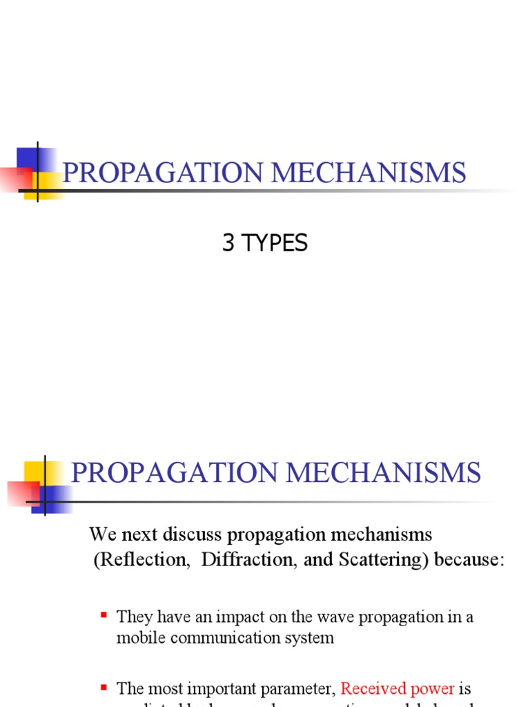 Propagation Mechanisms: 3 Types | PDF | Radio Propagation | Reflection ...