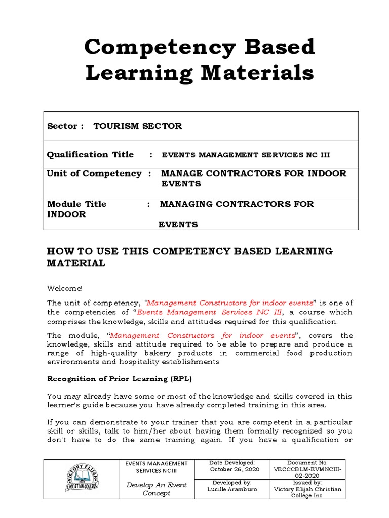 Competency Based Learning Materials | Download Free PDF | Debits And ...