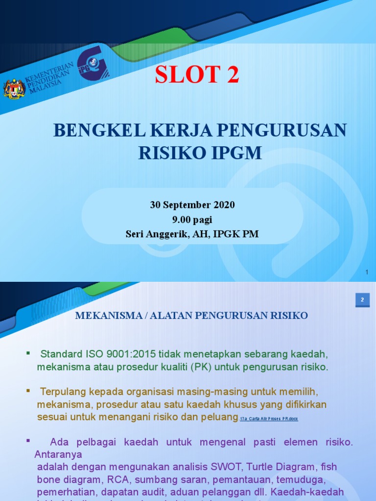 Bengkel Pengurusan Risiko | PDF