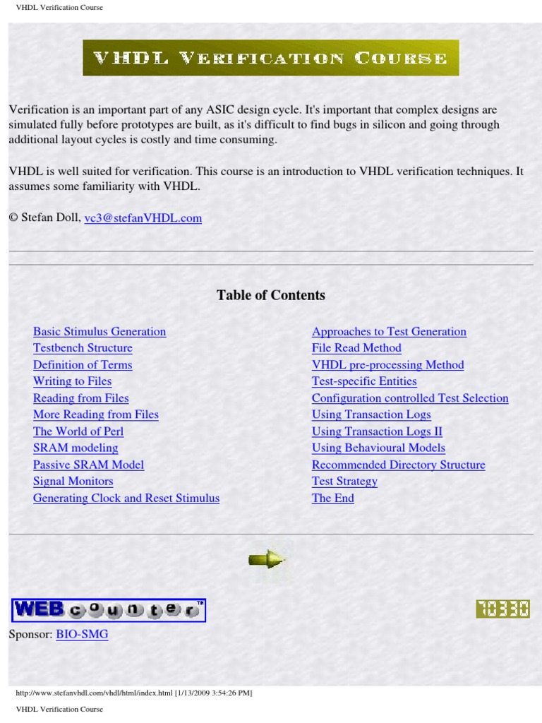 Stefan Doll-VHDL Verification Course-UPDATED | PDF | Vhdl | Array Data Structure