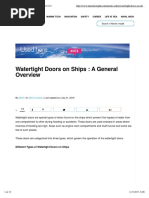 Watertight Doors On Ships Types, Maintenance & SOLAS Regulations | PDF ...