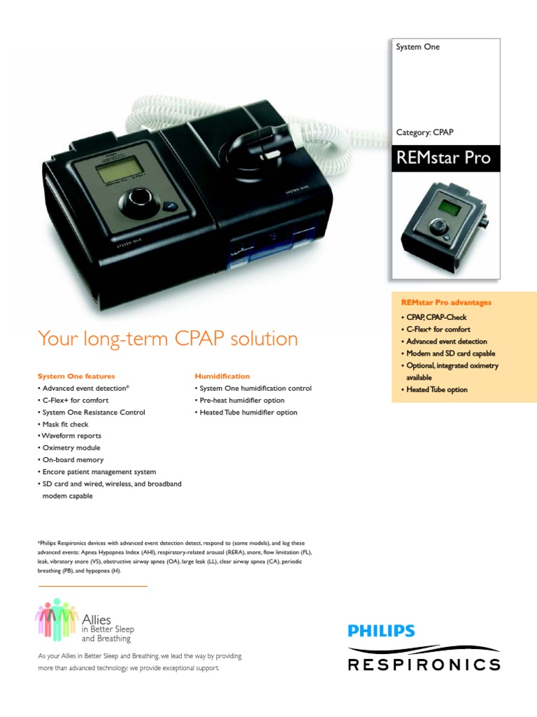 System One Remstar Pro Sleep Therapy System PDF | PDF | Equipment ...