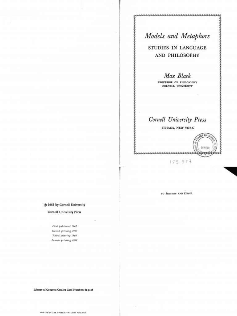 Models and Metaphors: Max Black | PDF | Metaphor | Analogy