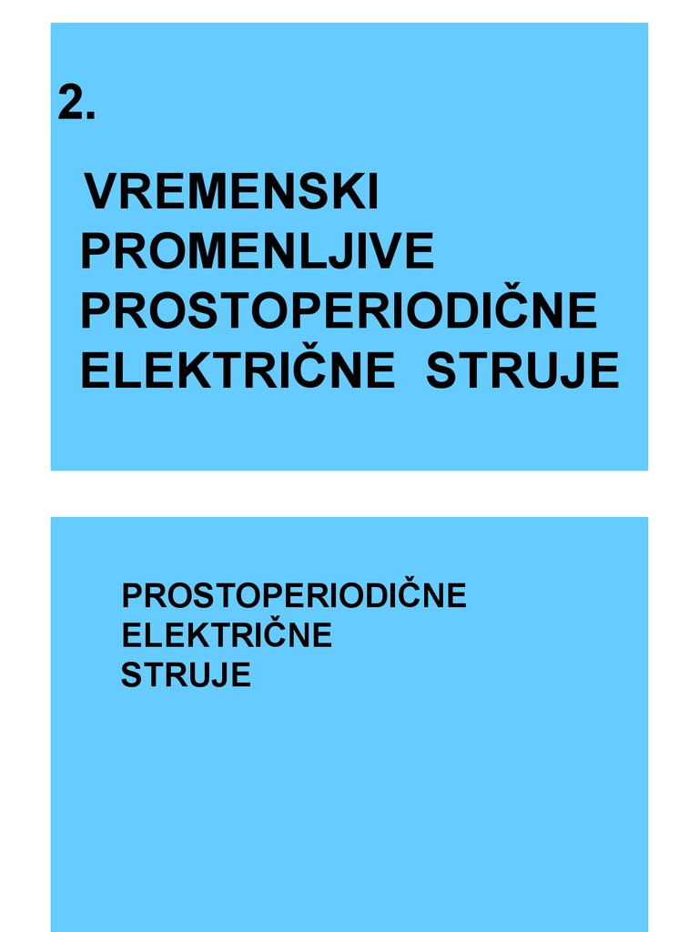 Vremenski Promenljive Struje | PDF