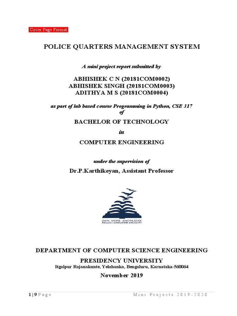 MINI PROJECT Report Format | Download Free PDF | Books | Computing