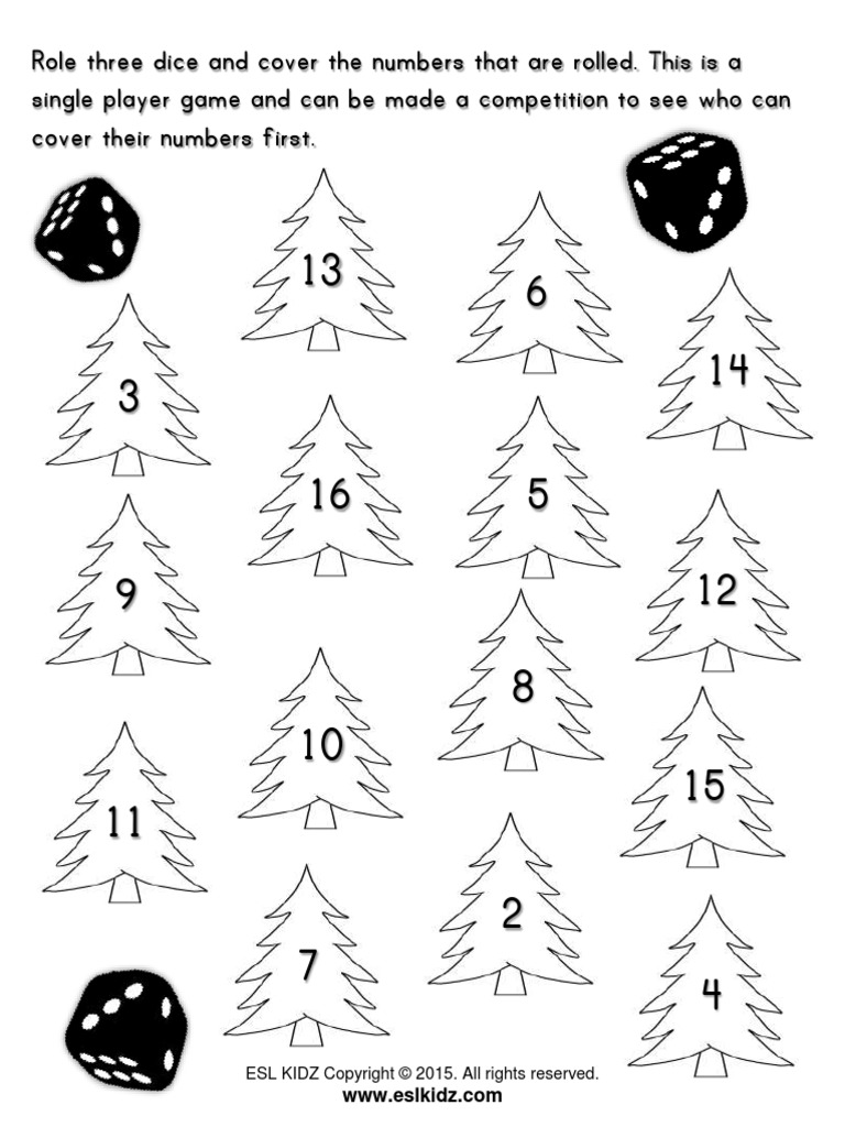 Camping Role and Cover Numbers Game | PDF | Vocabulary | English As A ...