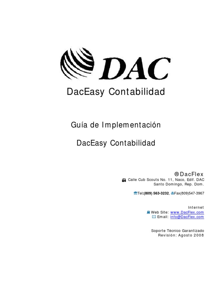 DacEasy Contabilidad - Guia Implementacion | PDF | Contabilidad | Archivo de computadora