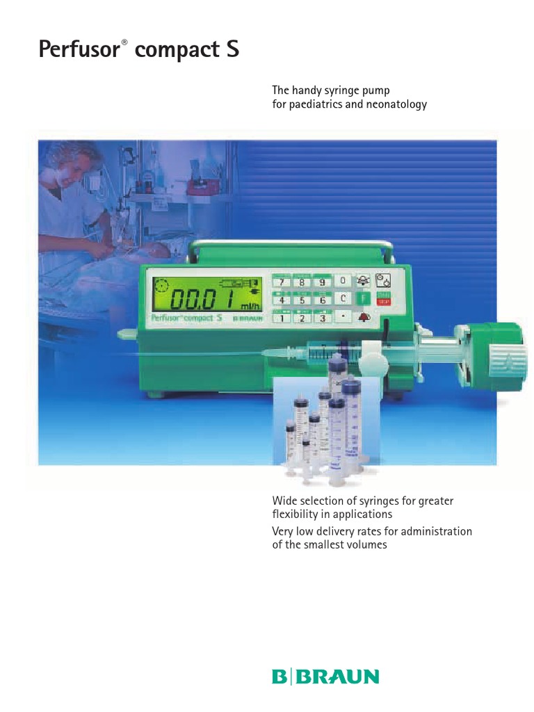 Perfusor Compact S: The Handy Syringe Pump For Paediatrics and ...