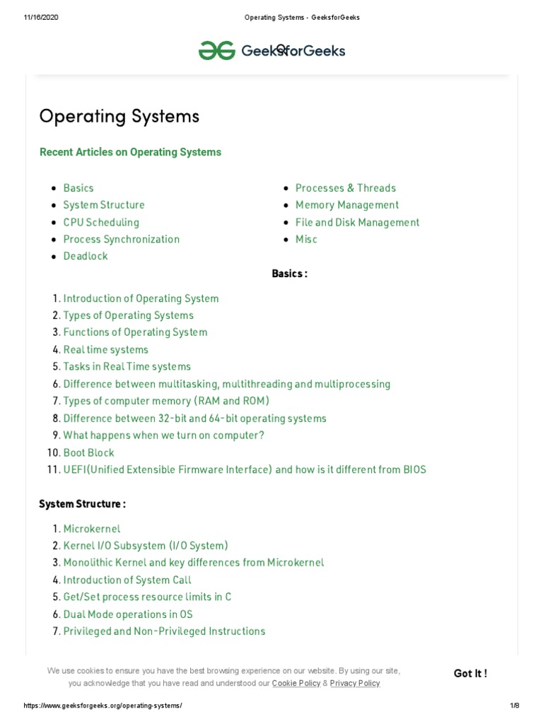 Recent Articles On Operating Systems | PDF | Thread (Computing) | Scheduling (Computing)