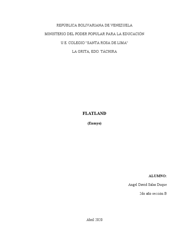 Flatland | PDF | Tolerancia