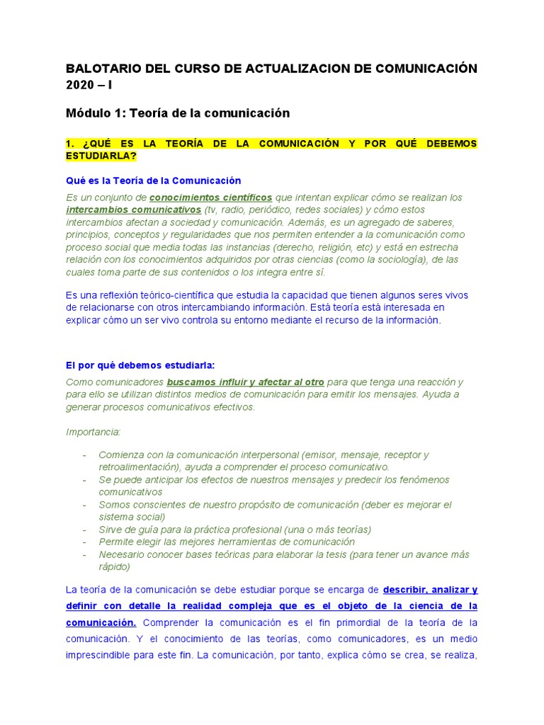 Teoría de la Comunicación y Sociedad | PDF | Comunicación | Sociedad