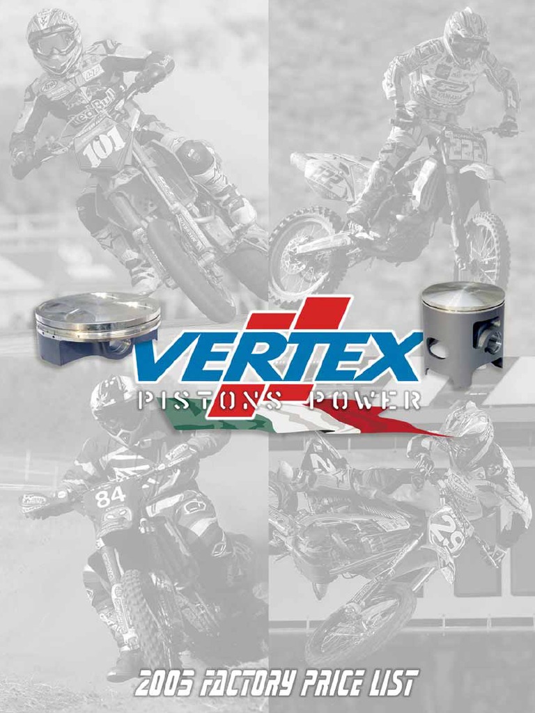 Catalogo Pistoni VERTEX PDF | PDF | Piston | Engines