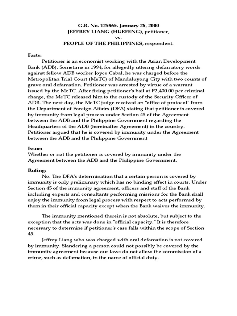 Case No. 3 - JEFFREY LIANG (HUEFENG) vs. PEOPLE OF THE PHILIPPINES | PDF