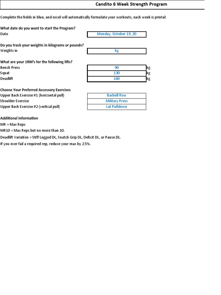 Candito 6 Week Program | PDF | Athletic Sports | Individual Sports