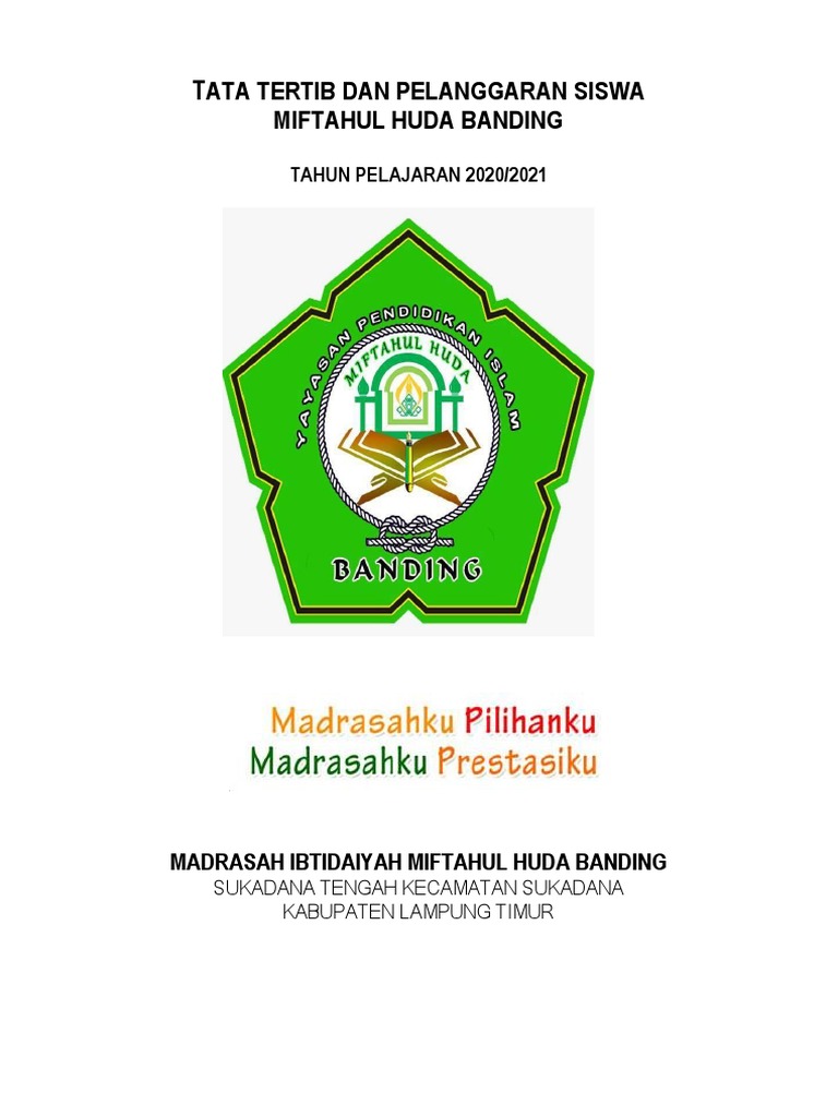 TATA TERTIB DAN PELANGGARAN SISWA MI MIFTAHUL HUDA Docx-Dikonversi | PDF