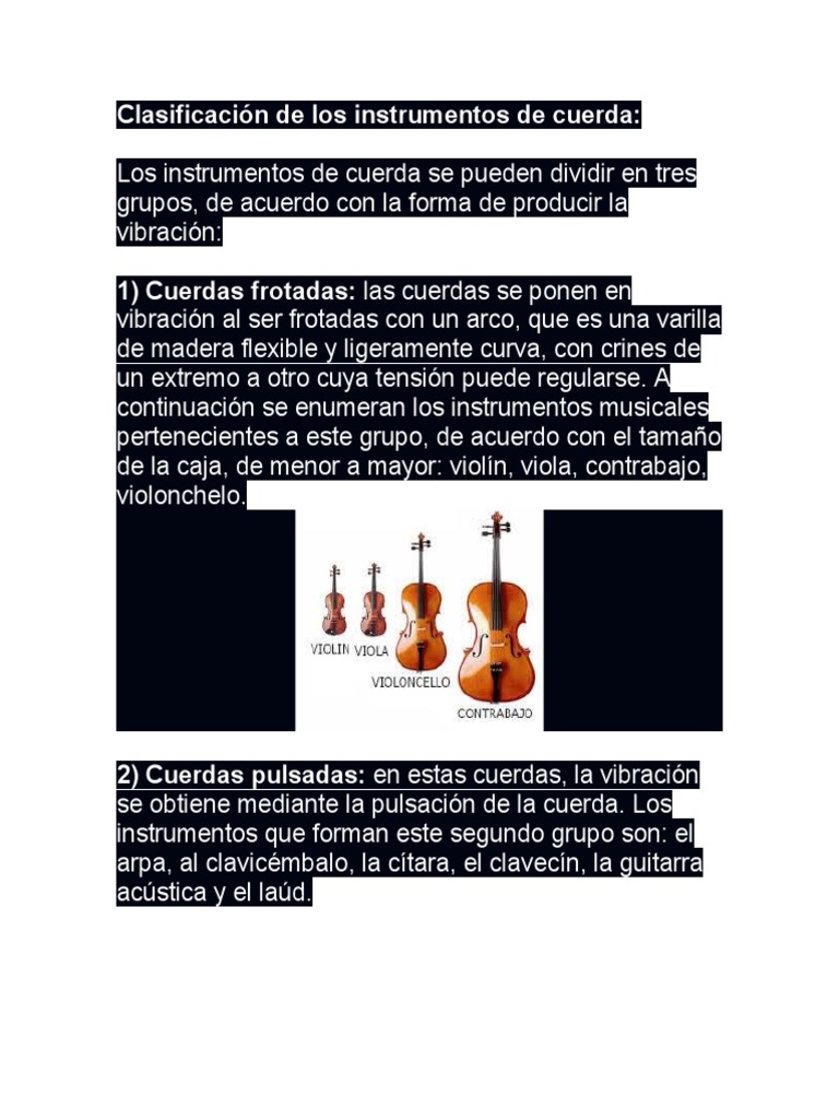 Clasificación de Los Instrumentos de Cuerda | PDF | Ciencias sociales ...