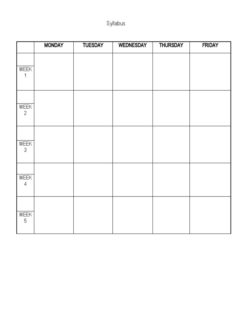 Blank Syllabus | PDF