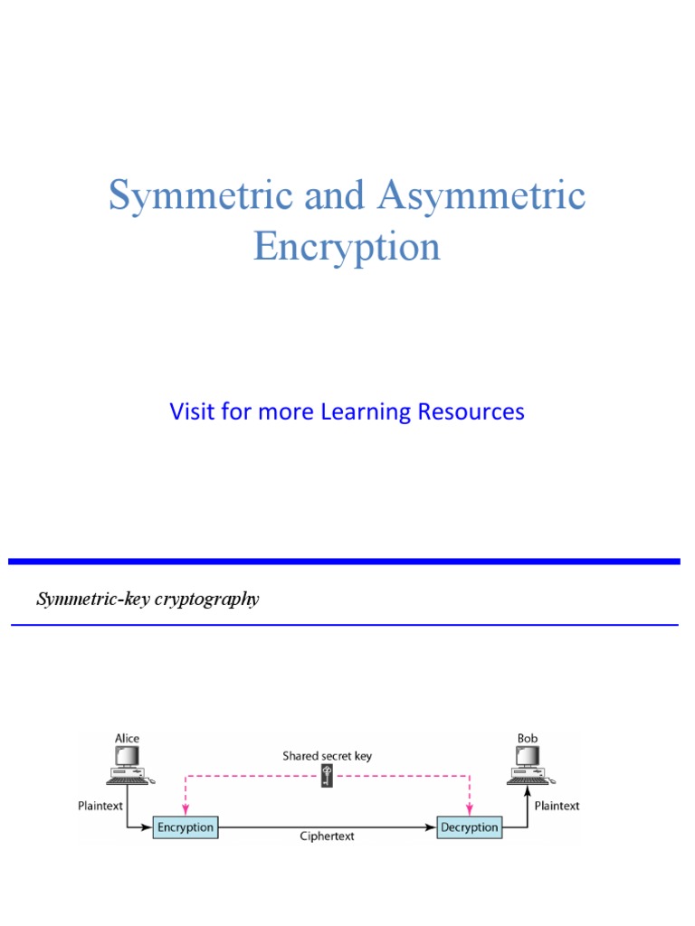Symmetric and Asymmetric Encryption | PDF | Public Key Cryptography ...