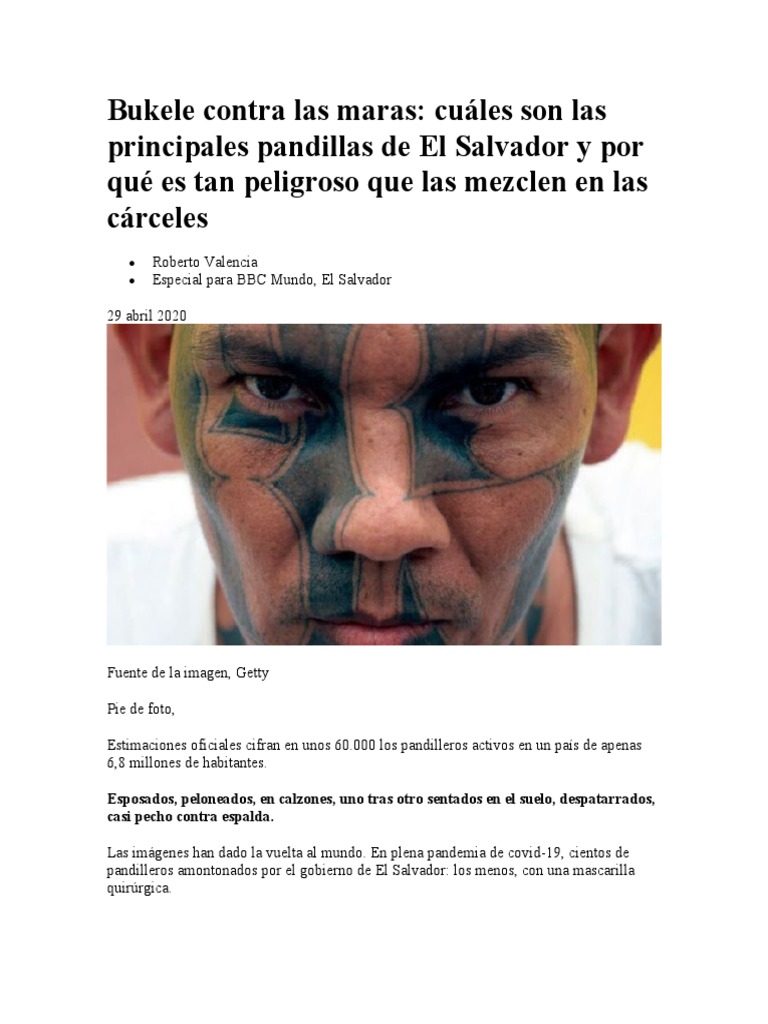 Pandillas en El Salvador: Un Análisis | PDF | Sra. 13 | El Salvador