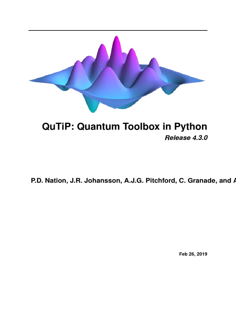 Qutip Doc 4.3 PDF | PDF | Python (Programming Language) | Microsoft ...
