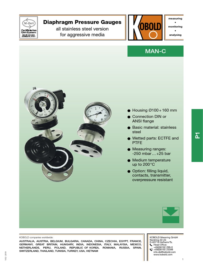 Man C Kobold | PDF | Pressure Measurement | Materials