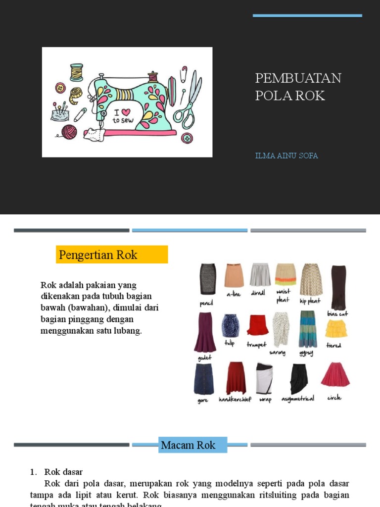 Pola dan Cara Membuat Rok | PDF | Gaya Hidup