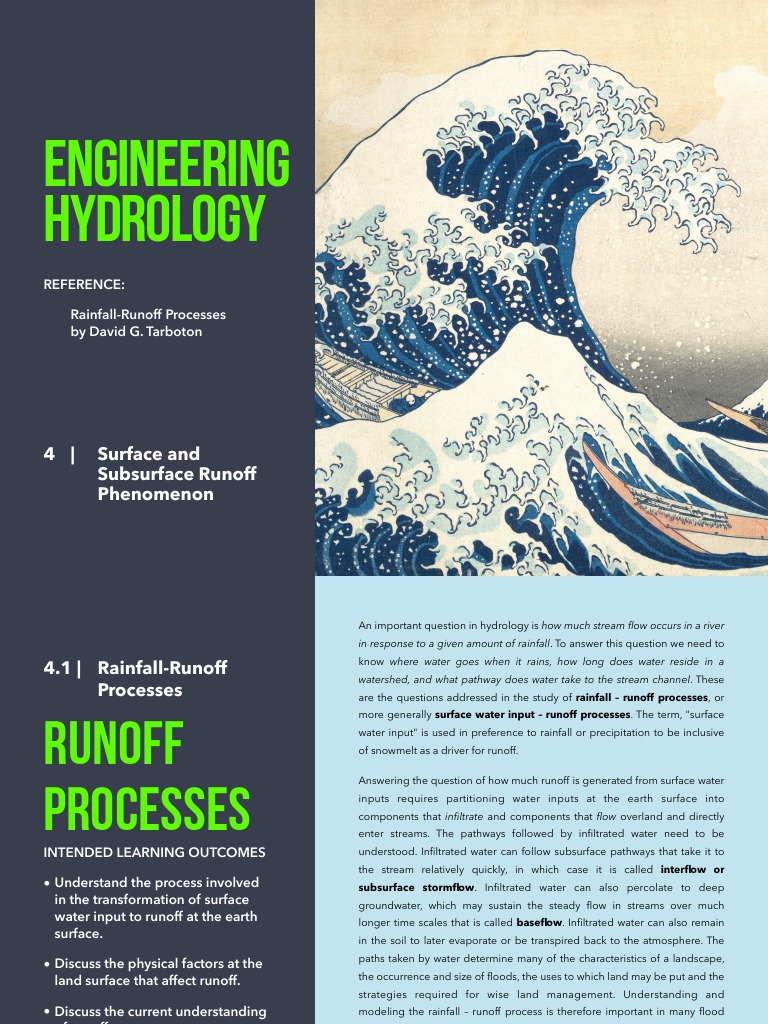 4 1 Rainfall Runoff Processes Pdf Surface Runoff Stream