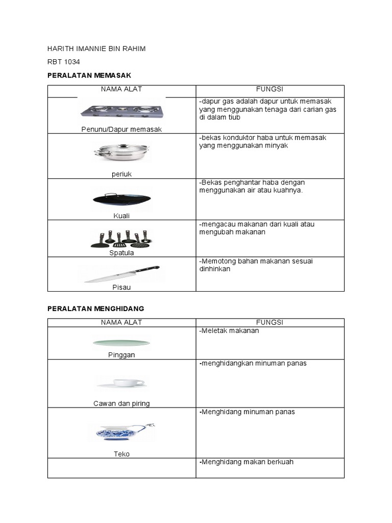 Alatan Masakan | PDF